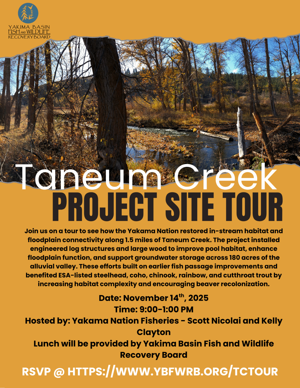 Taneum Creek Site Tour - November 14th, 2025 - Yakima Basin Fish and ...